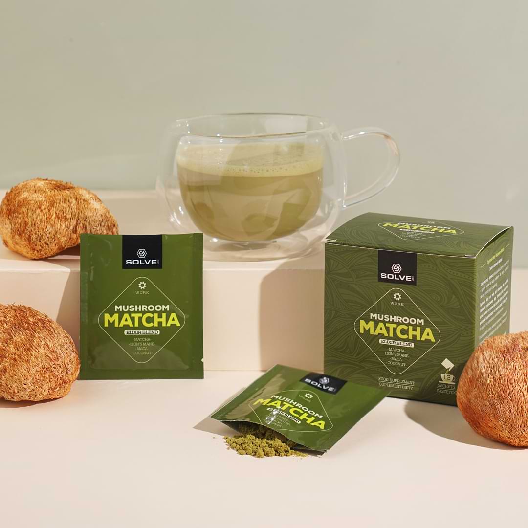 Mushroom Matcha Elixir 12 saszetek - Funkcjonalna herbata Mushroom Matcha Elixir 12 saszetek - Funkcjonalna herbata